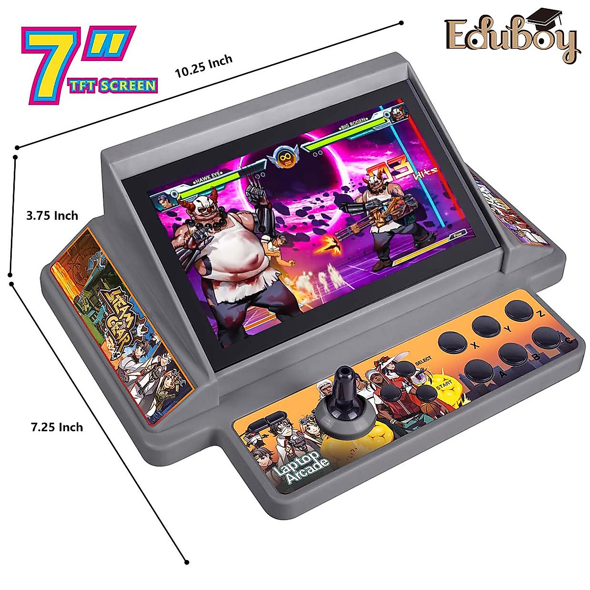 Eduboy 7" inch Android Game Machine, Laptop Retro Arcade Console,