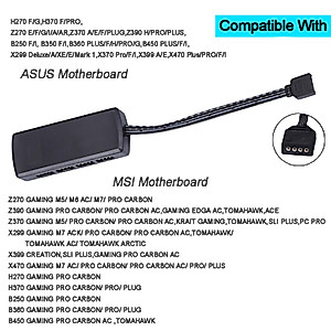 DS 2Pack 120MM RGB Case Fans with PC LED Strip Lighting, LED Silent Fans for Computer Cases, PC Case, CPU Cooler, Support to Aura or Mystic Light RGB SYNC (F Series)