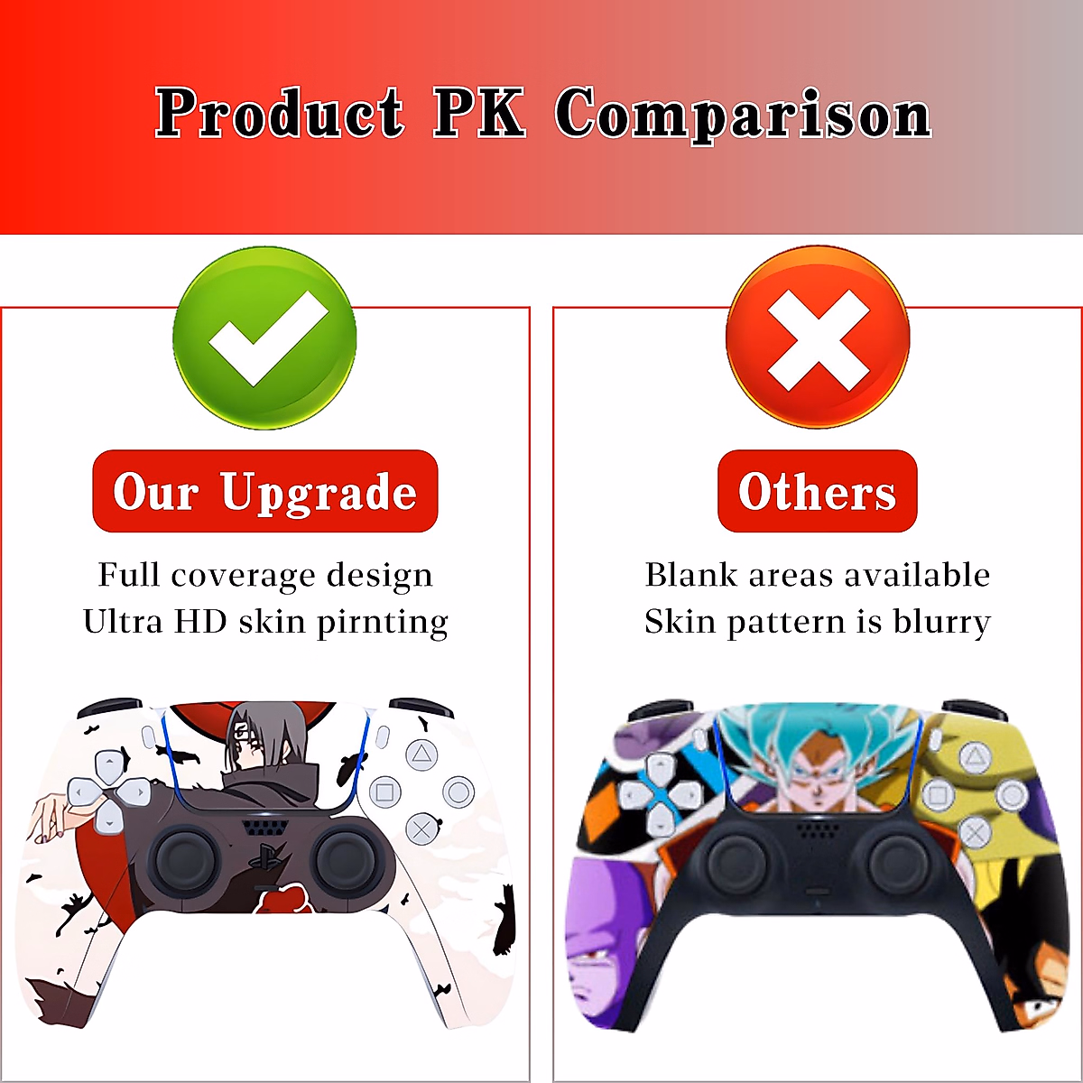 Skins for PS5 Digital Edition Skin Anime Console and Controller Sticker Wrap Vinyl Cover Compatible with PlayStation 5 Digital Edition