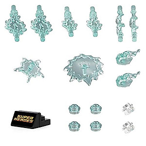 LEGO Minifigure Super Heroes Marvel, DC Accessories - Power Blasts Energy Effect Elements Multipack (with Display Stand)