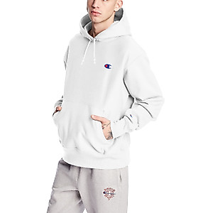 Champion mens Reverse Weave Pullover, Left Chest C Hoody, White-y06145, Medium US
