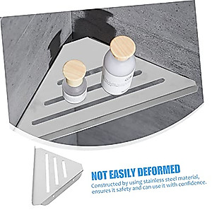 Zerodeko 3pcs Hanging Storage Shelves Metal Shelving Wall Mount Shelves Wall Storage Rack Bathroom Wall Rack Wall Corner Shelf Toilet Storage Holder Bathroom Accessories Corner Shower Rack