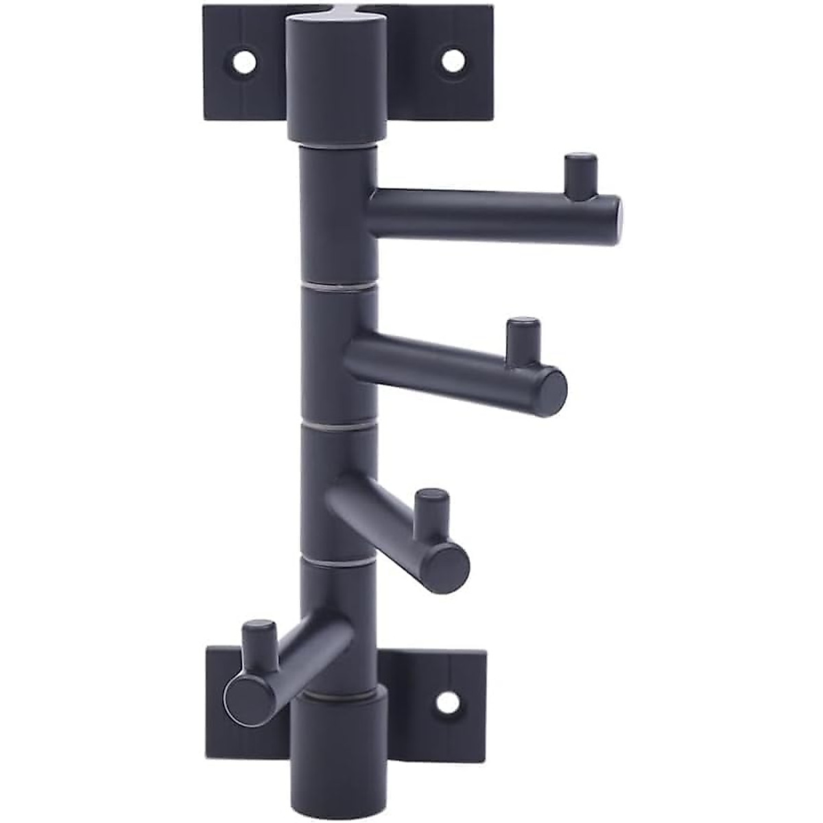 Generic Wall-Mounted Coat Rack,Wall-Mounted Coat Rack, Coat Hanger Hooks Modern Key Hanger Space-Saving Design for Door (4 Swivel Arms Black)