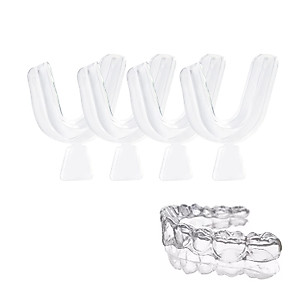 4pcs/Set Thermoform Moldable Dental Mouth Guard Teeth Protector, Whitening Kits Teeth Trays Dental Braces, Whitener Mouth Guard Oral Care Hygiene Bleaching Tooth Tool
