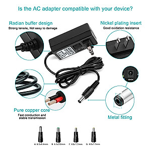 18V AC DC Power Supply Adapter Charger Cable Cord Fit for Hyperice Hypervolt 2 Pro,Hypervolt 2 53200 038-00,Hypervolt Go 55000 001-00,Hypervolt Go 2 55200,Vyper 3 Massager Gun Charger Replacement