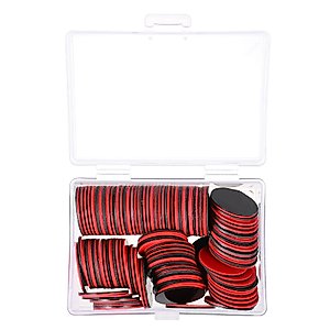 Kisangel 100Pcs Plastic Learning Counters Disks Bingo Chip Counting Discs Markers Math Counters Chips with Storage Box for Math Practice Poker Chips Game Tokens Red Black