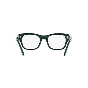 Persol PO3297V Rectangular Prescription Eyewear Frames, Green/Demo Lens, 52 mm
