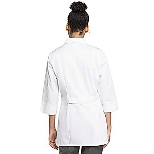 Cherokee Women's Scrubs 30" 3/4 Sleeve Lab Coat, White, Medium