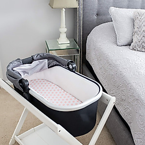 Bassinet Sheets for Baby Girl | Nursery Bedding Mattress Cover & Changing Pad Cover | Universal Size Fitted Sheet for Bassinet for Baby & Mattress Pad | Ultra-Soft Cotton Fabric 2-Pack Set