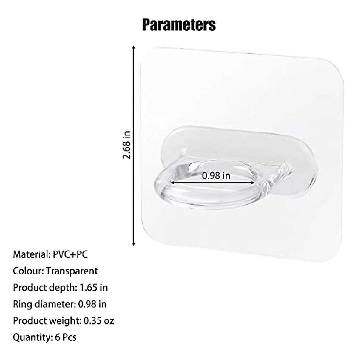 Adhesive Shower Gel Bottle Rack,Shampoo Dispenser Holder,Bath Lotion Hook,Liquid Soap Hanger,Multipurpose Bathroom Toilet Kitchen Wall Mounted Stand Device,No Drilling,Strong Bearing,Transparent(6pcs)