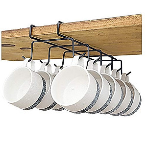 bafvt Coffee Mug Holder, Mugs Rack Under Shelf, Kitchen Storage Drying Rack, Stainless Steel (10)