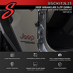 STINGER Jeep Wrangler AHD/CVBS Dual Blind Spot Camera Kit (Set of Two) (Standard Jeep Wrangler JL/Gladiator JT)