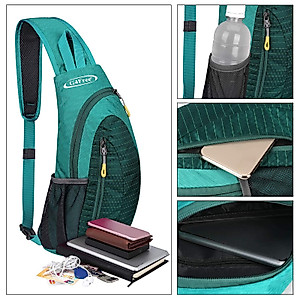 G4Free Sling Bags Men and Women Shoulder Backpack Small Crossbody Chest Sling Backpack (Mint Green)