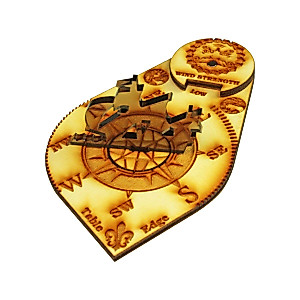LITKO Naval Glory Wind Gauge Compass Compatible with Sails of Glory, 3mm Plywood & Transparent Bronze