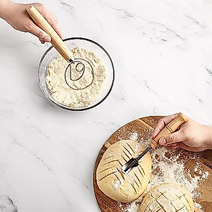 Saint Germain Bakery Premium Round Bread Banneton Basket with Liner - Perfect Brotform Proofing Basket for Making Beautiful Bread - Ultimate Bread Bundle (9 in. Round/10 in. Oval)