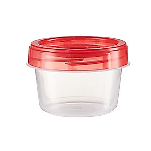 Elegant Disposables Baby Food Storage Containers 4 oz Food Storage Jars with Color Twist Lids Plastic Freezer Storage Pack of 24