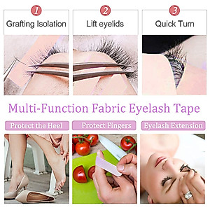 6 Rolls Lash Extension Under Eye Tape EBANKU Breathable Fabric Eyelash Tape Micropore Adhesive Tape for Eyelashes Extension Supply Individual Eye Lashes Tools (Purple)