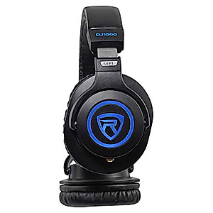 Rockville DJ Headphones w/Detachable Coil Cable, Case+Extra Ear Pad (DJ1500)