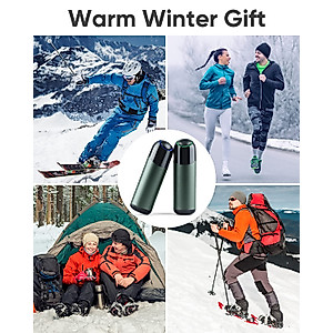 2-Pack Hand Warmers Rechargeable, 8000mAh Electric Portable Pocket Heater, 360° Heating Electric Hand Warmers, Portable USB-C Hand Warmers Power Bank for Outdoors, Camping, Golf, Raynauds, Gifts