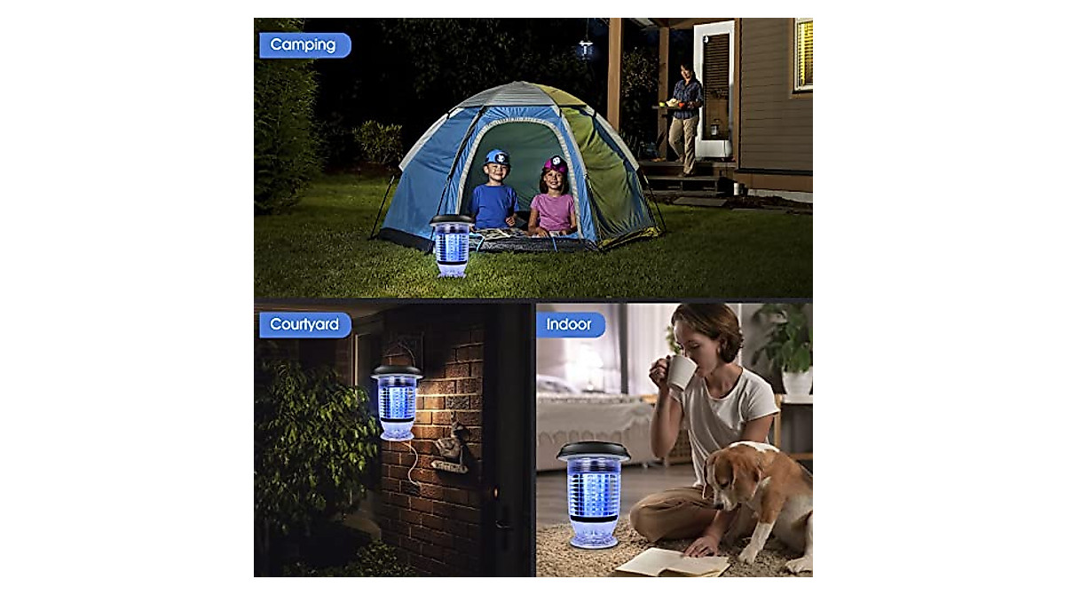 AiMoxa Self-Cleaning Solar Bug Zapper Outdoor, Automatic On/Off ...