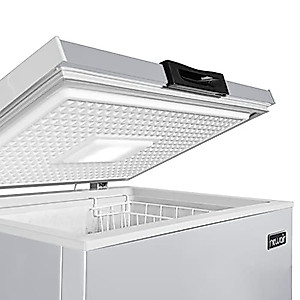 Newair 5 Cu. Ft. Mini Deep Chest Freezer and Refrigerator in Cool Gray with Digital Temperature Control, Fast Freeze Mode, Stay-Open Lid, Removeable Storage Basket, Self-Diagnostic Program