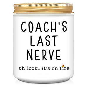 NANOOER Coach Gifts for Women & Men, Appreciation Gift for Baseball, Softball, Cheer, Sports Coaches, Unique Christmas Birthday Gifts for Coach-Coach’s Last Nerve Lavender Scented Candles