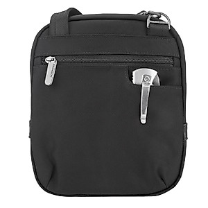Travelon Anti-Theft Concealed Carry Slim Messenger Bag, Black