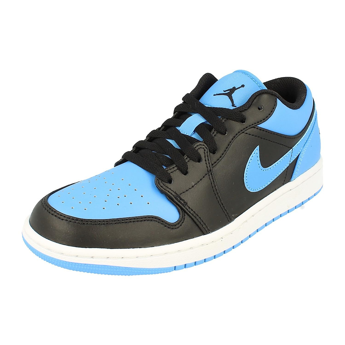 Nike Air Jordan 1 Low Men's Black/Black-University Blue 553558-041 10