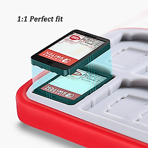 3D Dynamic Game Card Holder Compatible with Nintendo Switch Game Cards, 24 Slots Switch Game Case, Portable Game Storage Box for Travel and Home, Anti-Scratch, Shockproof