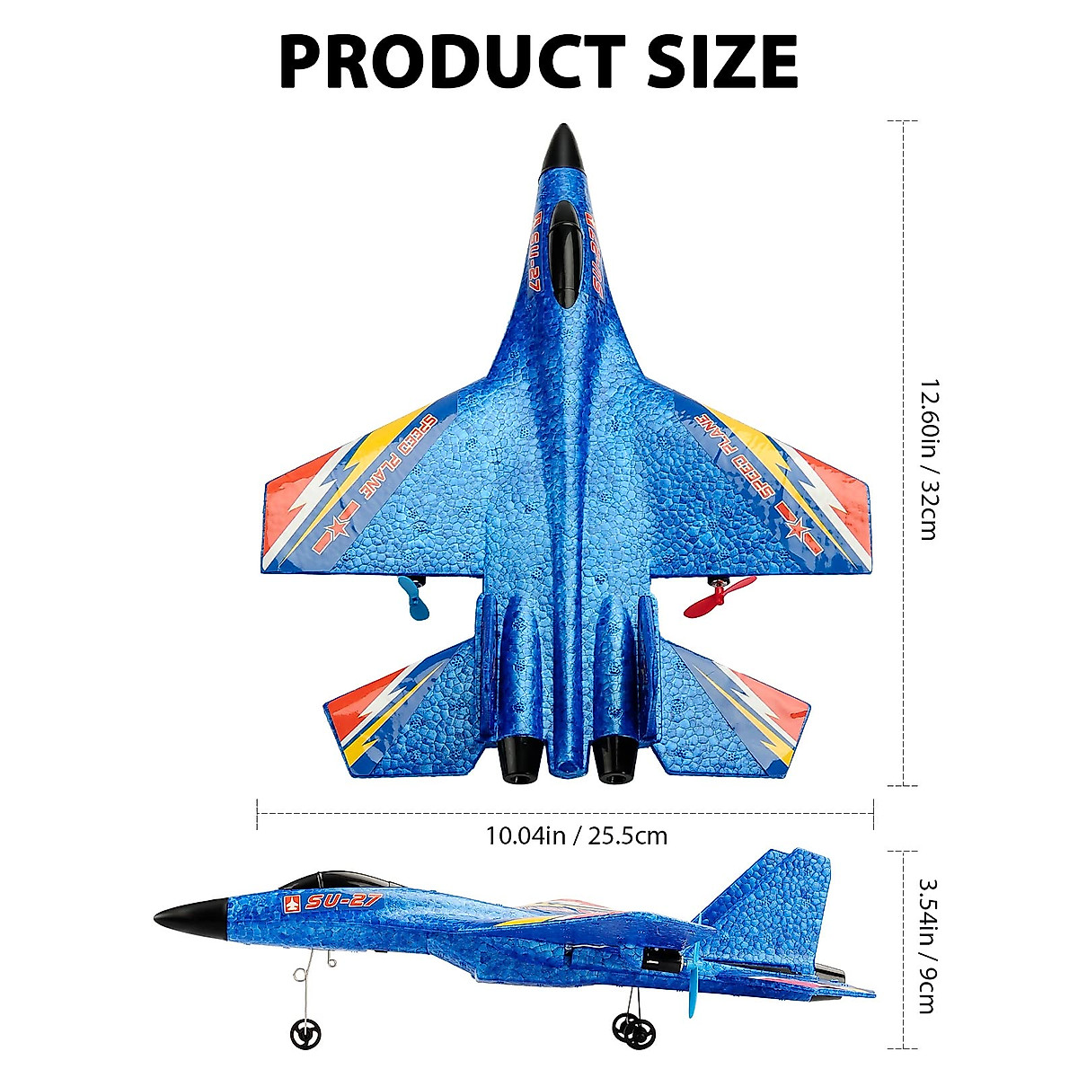 RoofWorld RC Plane Remote Control Glider Airplanes 2.4 GHZ 2 Channels, Easy to Fly RC Fighter, Remote Control Aircraft with Automatic Balance Gyro for Adult Kids Beginner