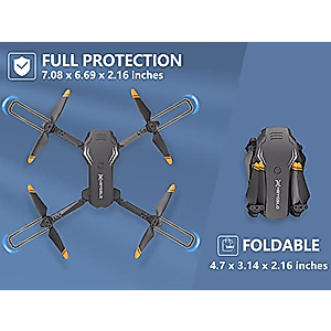 heygelo S90 Drones with Camera for Adults, 1080P HD Mini FPV Drone for Kids Beginners, Foldable RC Quadcopter Toys Gifts for Boys Girls with Altitude Hold, Gravity Control, 2 Batteries and Carry Case