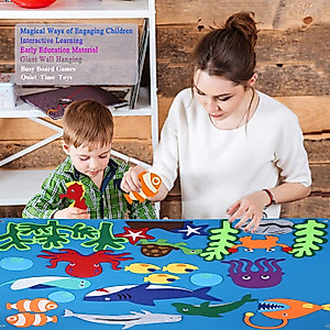 Crafty Toyz Ocean Animals Felt Board Set – Toddler Sea Creatures Play Kit – Kids Preschool Classroom Story Crafts – Toddlers Learning Animal Wall Toy