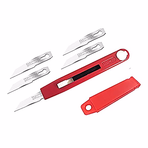 Dovetail Marking Knife, Craft Knife, Thin Blade, Cast Iron Handle, Retractable, 5 Extra Blades, Swann Morton SMO-R