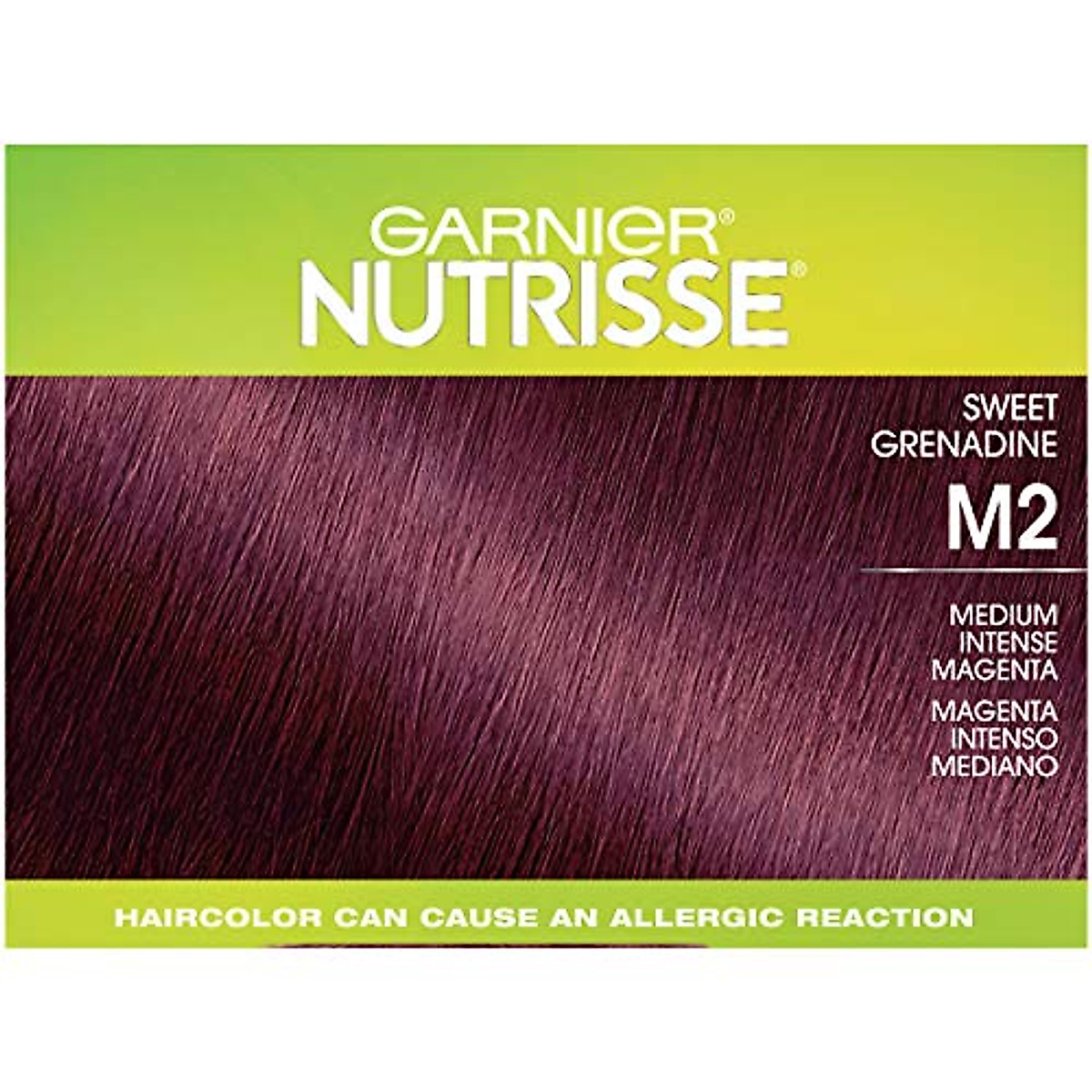 Garnier Hair Color Nutrisse Ultra Color Nourishing Hair Color Creme, Sweet Grenadine M2, 1 Count