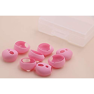 IiEXCEL (Fit in Case) 4 Pairs Replacement Super Thin Slim Rubber Silicone Earbuds Ear Tips and Covers Skin for Apple AirPods 2 1 or EarPods Headphones (Fit in Charging Case) (4 Pink)