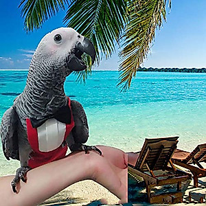 2 Pack Pet Bird Uniform Tuxedo Flight Suit for Wedding Anniversary Christmas Party Birthday Cosplay Photo Prop, Waterproof Nappy Diaper Clothes for Macaw African Budgies Parakeet Fischeri Cockatiel