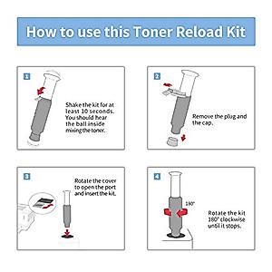TEINO Compatible Toner Reload Kit Replacement for HP 143A W1143A 143AD W1143AD ues with Neverstop Laser Printer 1001nw MFP 1201n 1202nw (Black, 2-Pack)