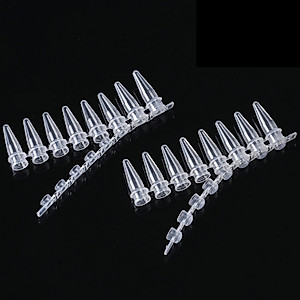 PCR Tubes - PCR 0.2ml Thin Wall with Flat Cap, Strip of 8 Tubes,DNase/RNase Free,Pack of 125(Cap Included)