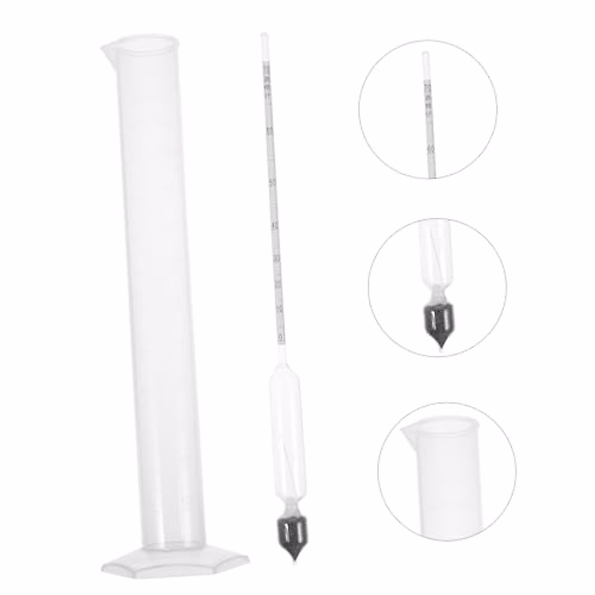 PRETYZOOM 1 Set Wine Making Kit Hydrometer for Wine Making Compact Measuring Tube Reusable Hydrometer Professional Measuring Tube Beverages Tester Meter Convenient Alcohol Meter Glass