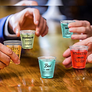 300 Pcs 2 oz Clear Disposable Plastic Cup Bulk Fun Mini Cups Transparent Small Tasting Cups for Adult Party Supplies Birthday Wedding