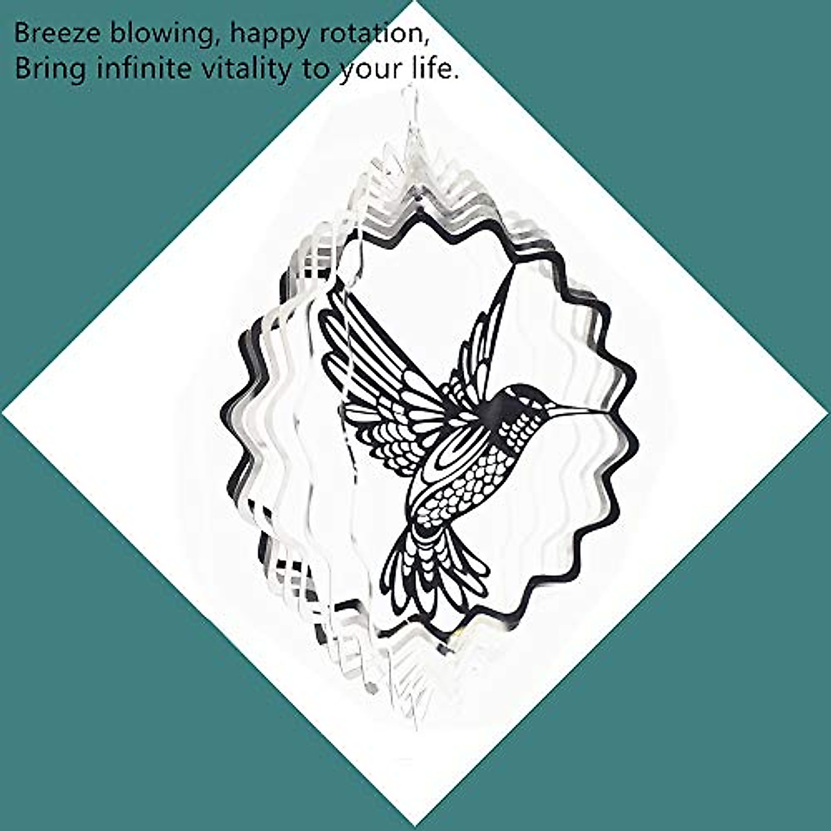 Kinetic Stainless Steel Wind Spinner-3D Hummingbird Indoor Outdoor Garden Decoration Crafts Ornaments Gifts