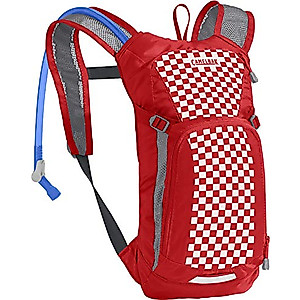 CamelBak Mini M.U.L.E. Kids' Hydration Backpack - 50 oz Racing Red Check