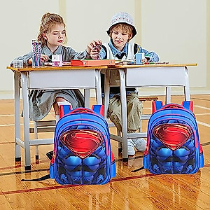 Zrutpim Lightweight Waterproof School Backpack for Kids,3D Cartoon Kids Backpack for School Boys Girls Kindergarten Elementary Toddler Backpack(blue)