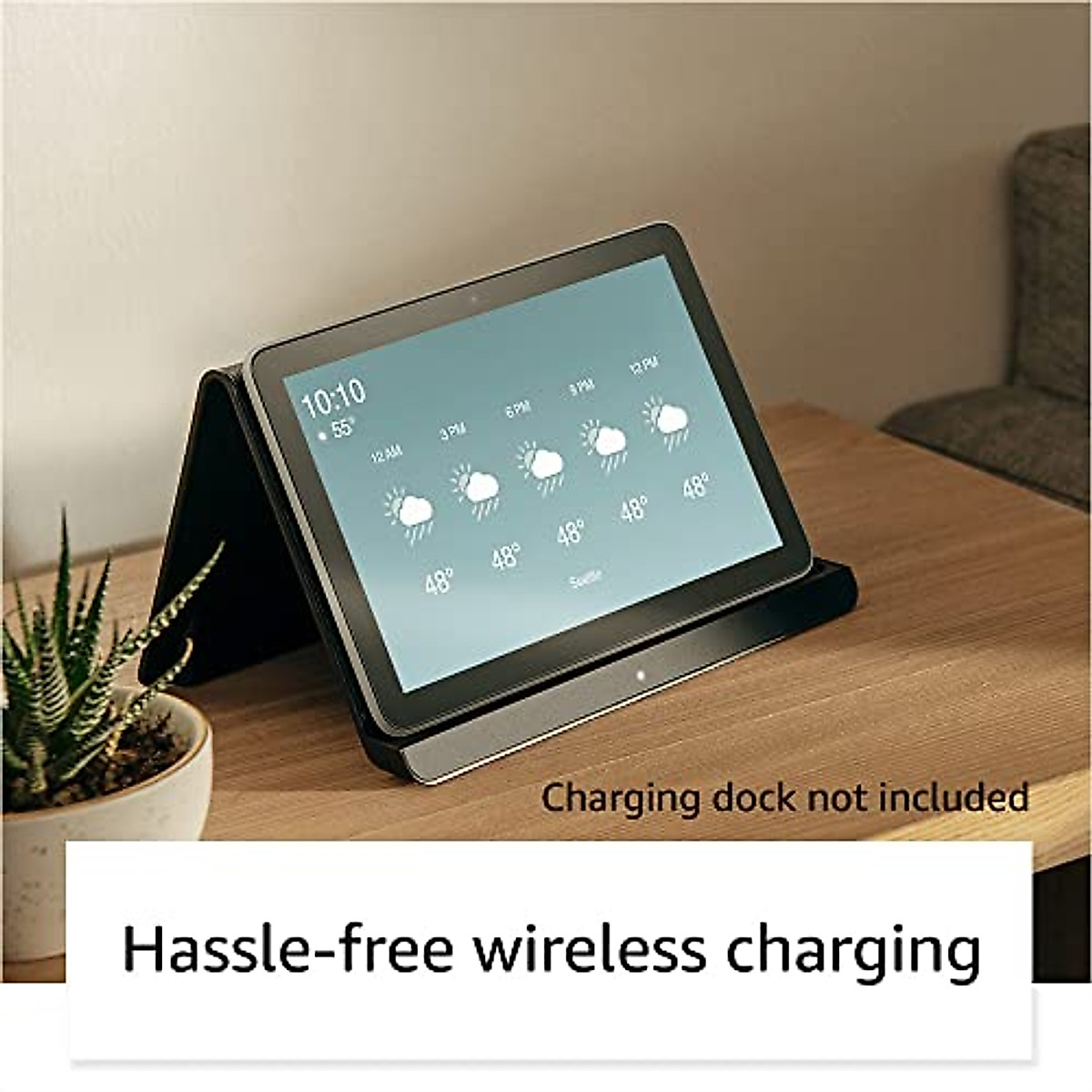 Amazon Fire HD 8 Plus tablet, 8” HD Display, 32 GB, 30% faster processor, 3GB RAM, wireless charging, (2022 release), Gray, without lockscreen ads