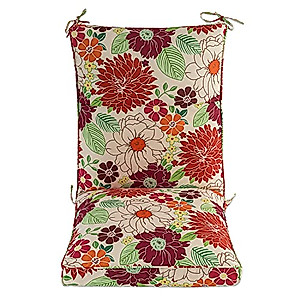 Makimoo Set of 4 Outdoor Dining Chair Cushions, Comfort Patio Seating Cushions, 44 x21x4.5 inch, Single Welt and Zipper, Blooming Fiesta