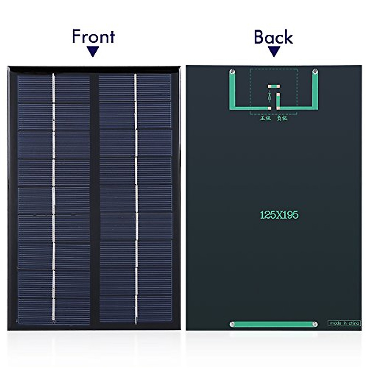 Biitfuu 3W 9V Mini Solar Panel Module for DIY Solar Light Phone Battery Charger Portable DIY Polycrystalline with High Efficiency