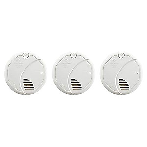FIRST ALERT BRK 3120B-3 Hardwired Smoke Detector with Photoelectric and Ionization with Battery Backup, 3-Pack