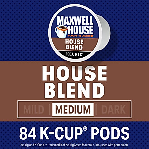 Maxwell House House Blend Medium Roast K-Cup Coffee Pods (84 Pods)