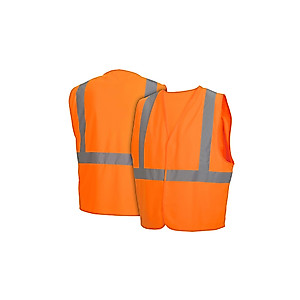 Pyramex RVHL2920M RVHL29 Series Vest Hi-Vis orange vest with plain bag - Size Medium