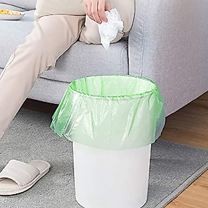Small Trash Bags 4-Gallon Biodegradable - 100 Counts/ 5 Rolls Recycling and Degradable Garbage Bags Trash Can Liners for Bathroom Kitchen and Office